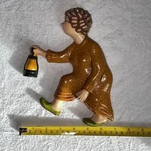 arnel’s | Accents | Arnels Lady With Lantern Wall Decor Vintage Ceramic ...